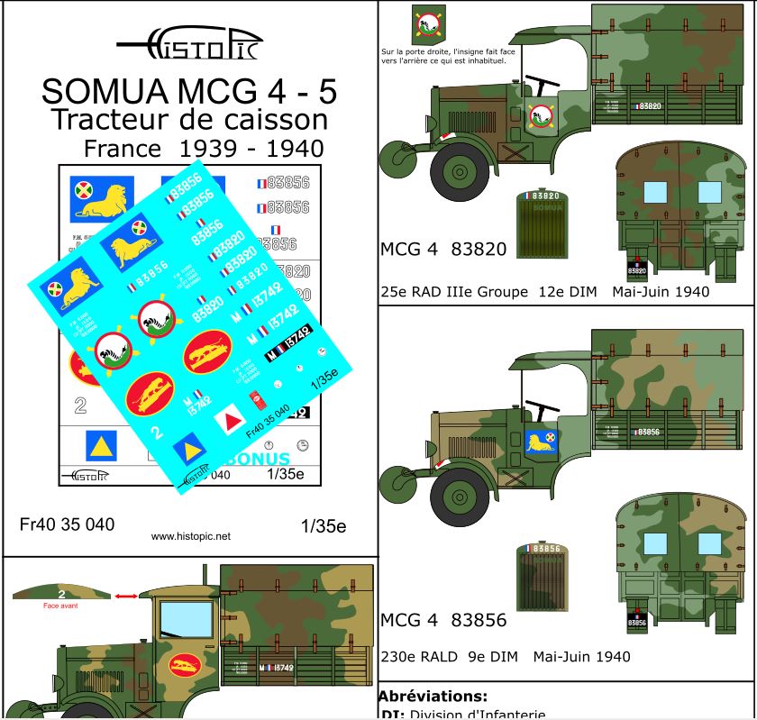 Somua MCG 4-5 Tracteur de caisson pour 155 CS 17 - Histopic