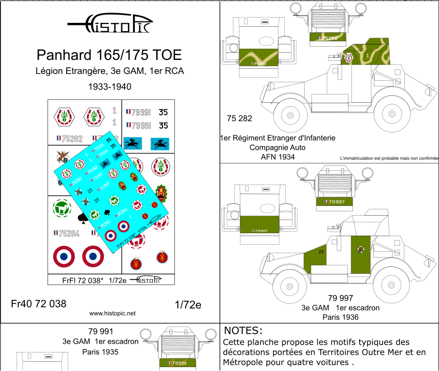Panhard 165/175 TOE Légion Etrangère, 1er RCA, 3 - Histopic