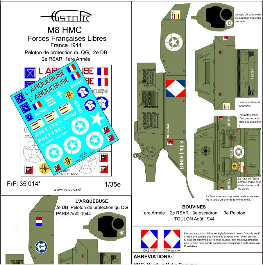 M8 HMC 2e DB, 1ere Armée - Histopic